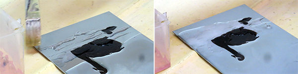 Hard ground etching: The final process | Tactual Textiles by Claire