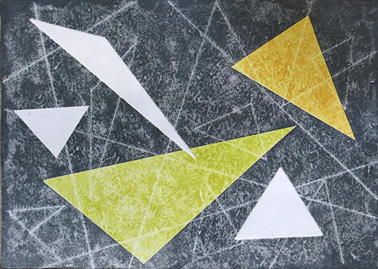 Monoprinting: Linear Containment – Final Stage – Tactual Textiles by Claire