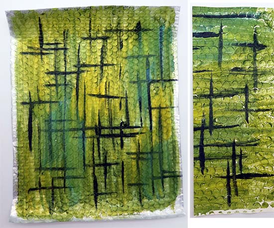 Bubble packaging printing – Tactual Textiles by Claire