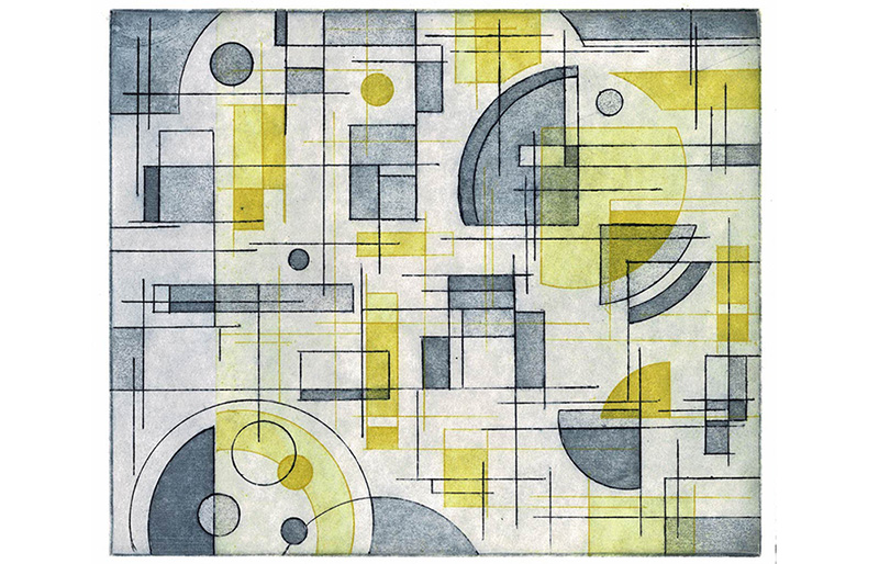 Exploring multi-plate etching – Tactual Textiles by Claire